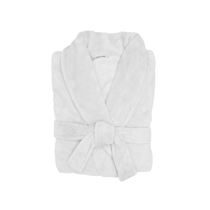 Bambury White Micro-Plush Robe L-XL – Purely Gourmet